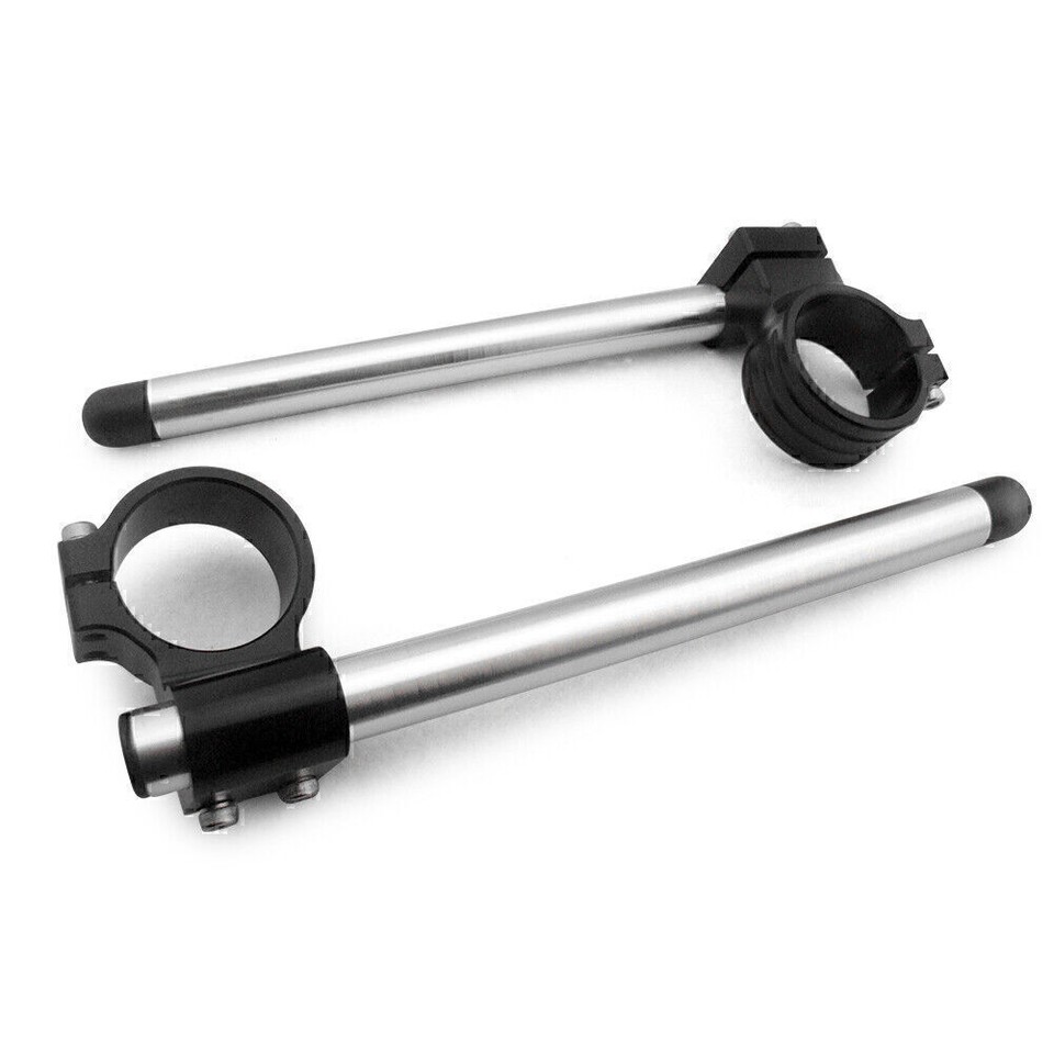 Pair Clip-On Motorcycle Handlebars 50mm Fork Tube For Cafe Racer ...