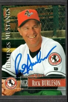 2005 Grandstand #1 Rick Burleson Billings Mustangs MGR Signed Autograph ...