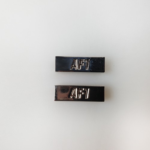 Silver Chrome Air Force 1 Lace Tags Pair 3D Cube Metal Tabs AF1 ...