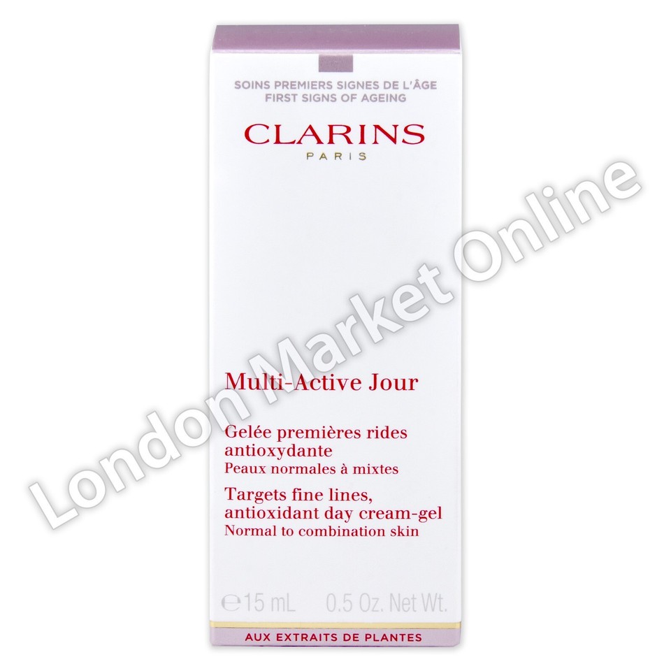 4 x Clarins Multi Active Jour Day Cream Gel Target Fine Lines 15ml New ...