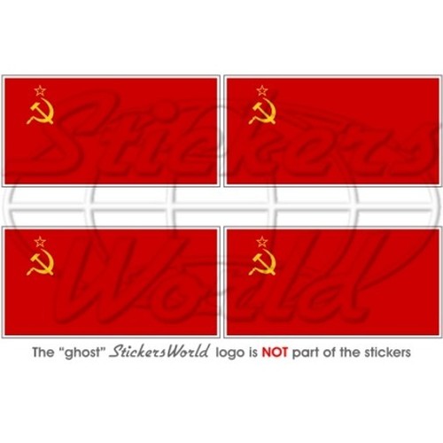 SOWJETUNION Flagge UDSSR Sowjetflagge Fahne Russland 50mm Aufkleber x4 ...