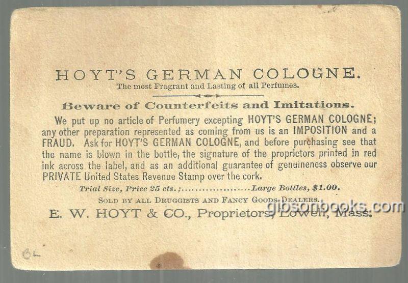 Perfumed with Hoyt's German Cologne With Rose Lady Victorian Trade Card ...