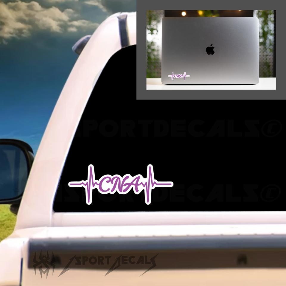 CNA Heartbeat Pulse Indoor Outdoor Car Wall Vinyl Decal Sticker 207 | eBay