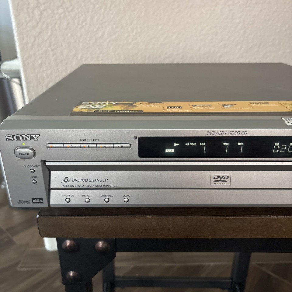 Sony DVP-NC600 5 Disc DVD CD Changer Player Dolby DTS, No Remote ...