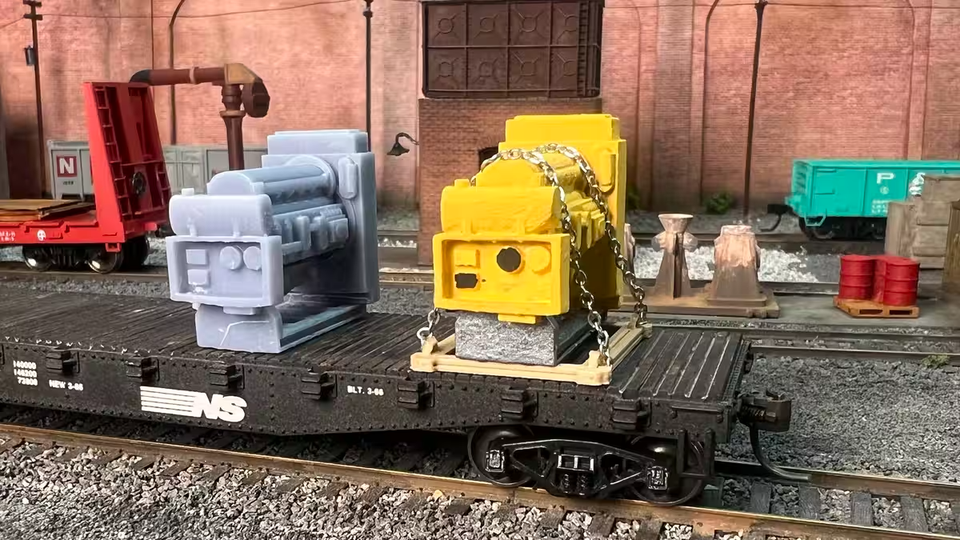HO Scale Industrial Generator Load, Cradle, Chains – High-Detail 3D ...