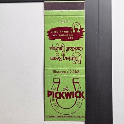 The Pickwick Burbank CA 1950s Horseshoe Stable Matchbook | eBay