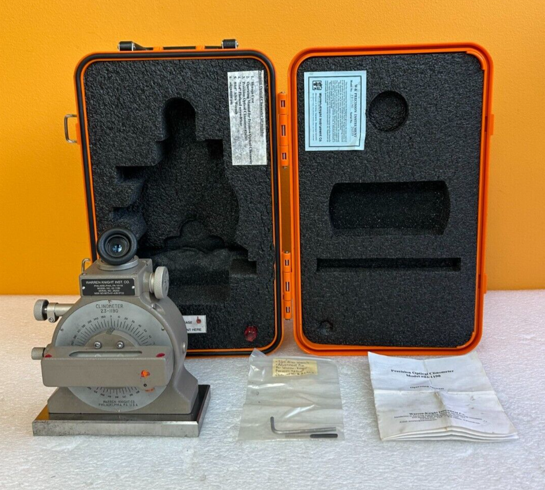 Warren Knight 23-1190 0 to 360°, Optical Clinometer. Tested + Manual ...