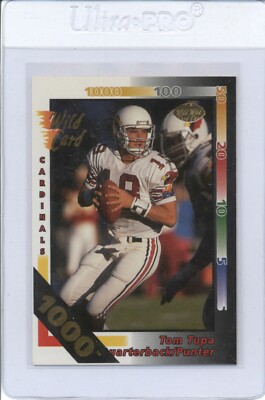 1991 Wild Card TOM TUPA 1000 Stripe Football Insert SP RARE Card | eBay