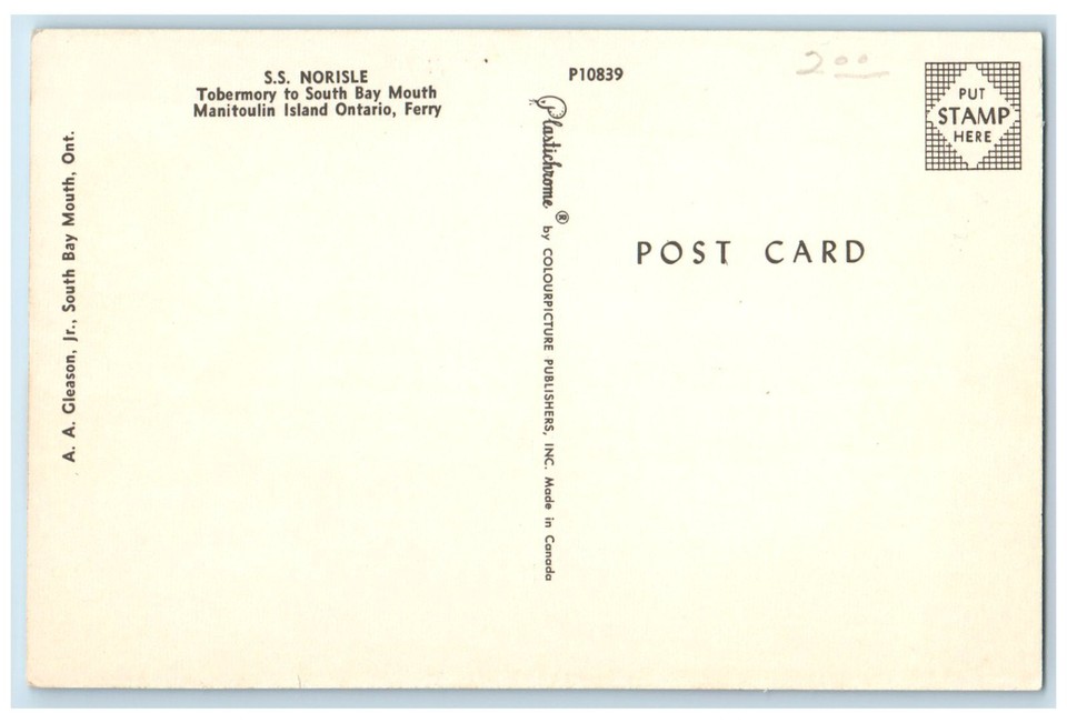 c1960 SS Norisle Tobermory South Bay Mouth Manitoulin Island Ontario CA ...