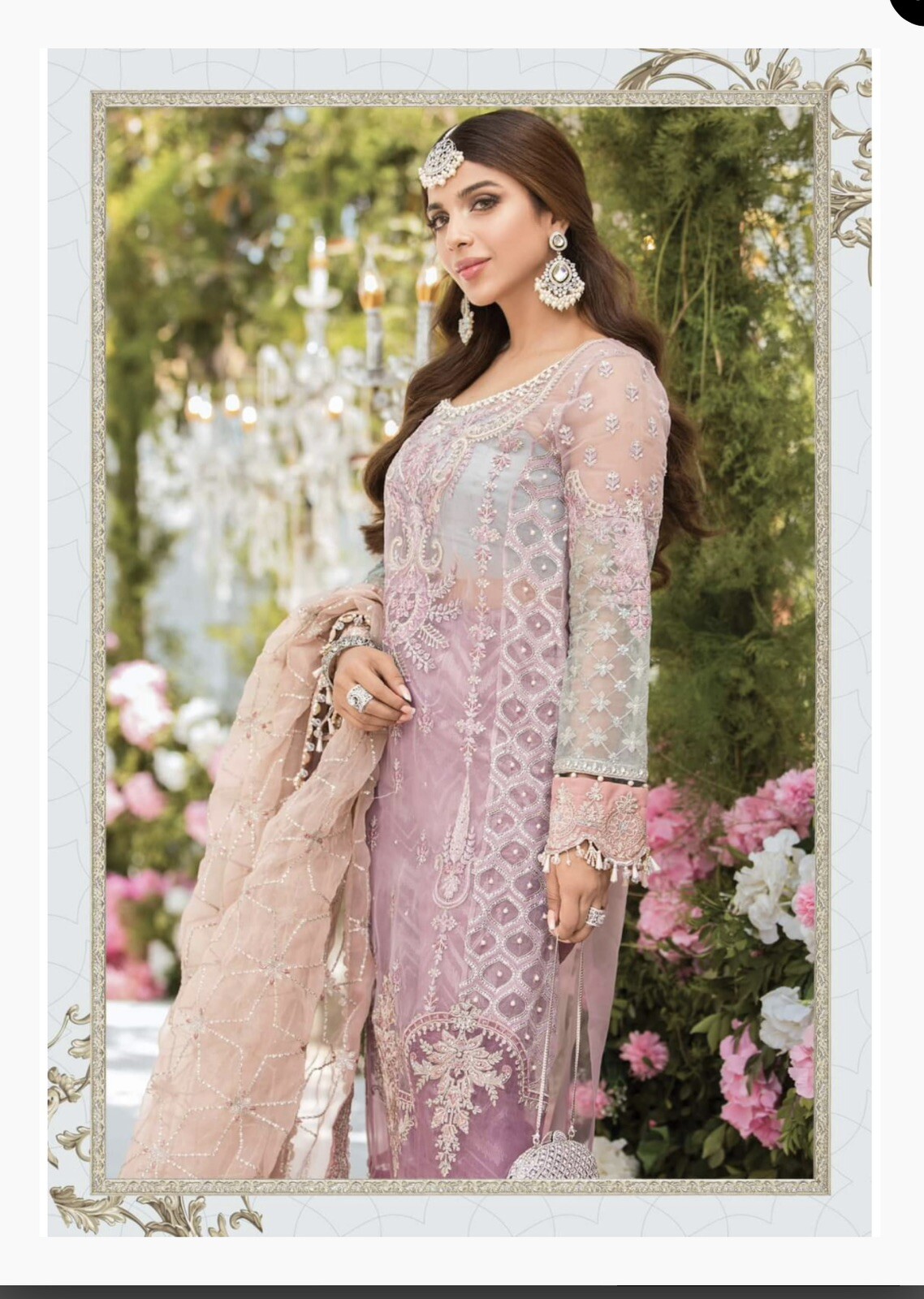 Maria B Shades Of Lilac Pink and Blue Grey Formal Sha… - Gem