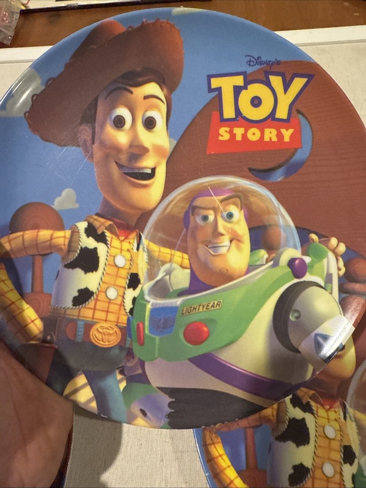 4 Disney Pixar Toy Story Dinnerware Plates Hasbro 1995 Great Condition ...