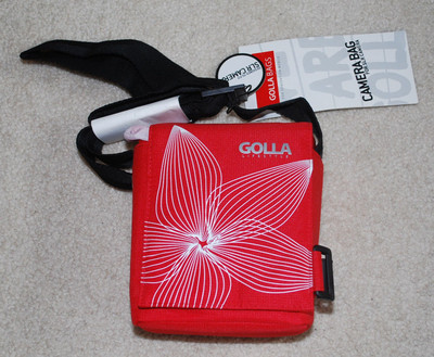 SLR Camera Bag Red Golla Bags 5.9"x6.7"x3.5" Padded Adjustable Strap ...