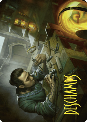 Gold Stamp Art Series RENOWNED WEAPONSMITH mtg NM-M Commander Masters ...