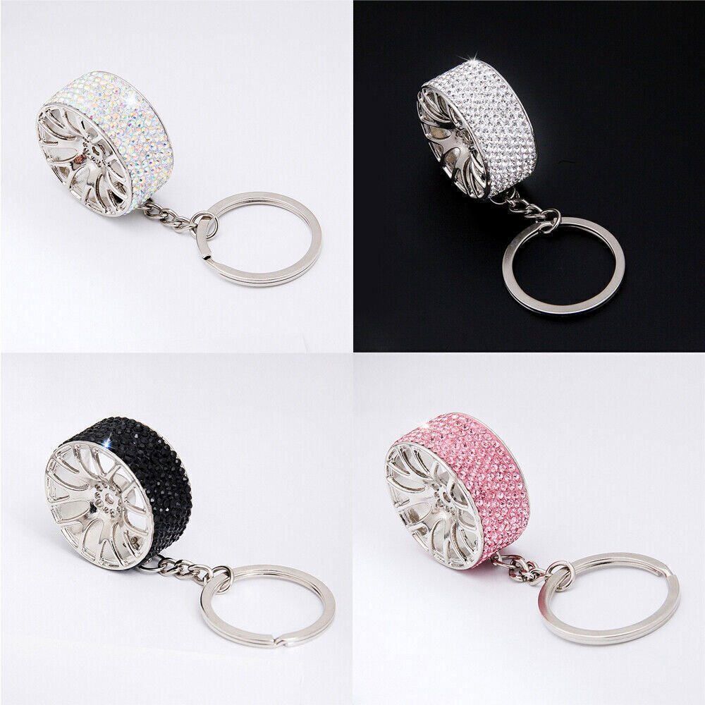1Pc Car Parts Crystal Keychain Tire Wheel Rim Key Ring Key Chain ...