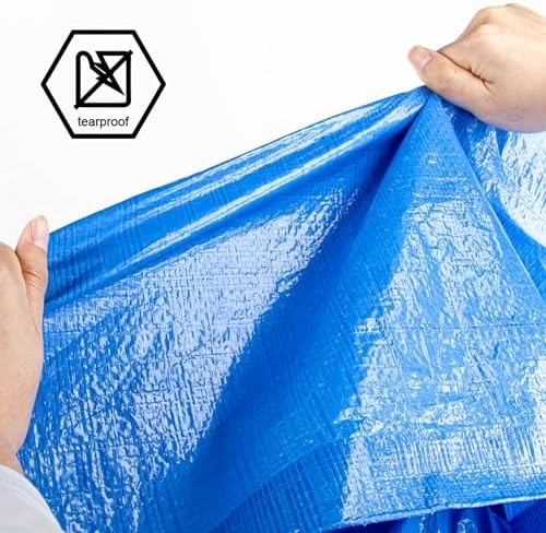 Multipurpose blue poly tarp lightweight cover for camping car or boat ...