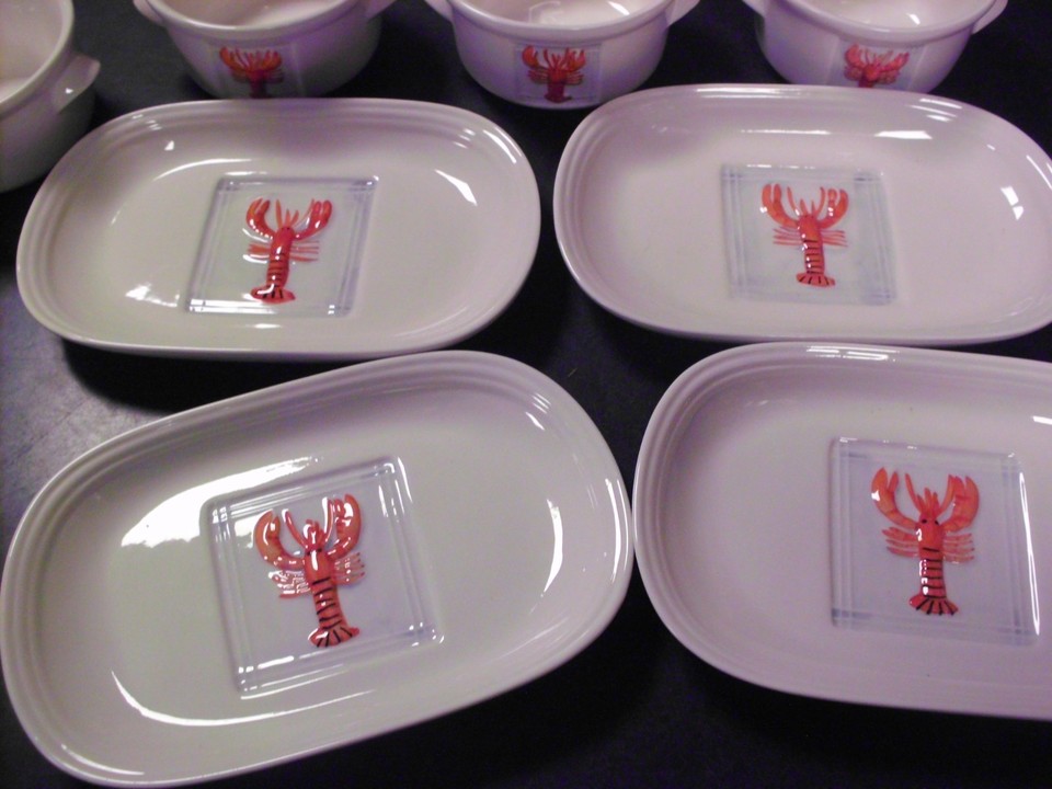 NANTUCKET LOBSTER PLATES AND CHOWDER/BUTTER BOWLS 4 EACH | eBay