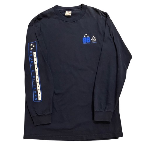 VTG Cruel Girl Long Sleeve T Shirt Size XL Blue Graphic Sleeve Hit 98 ...