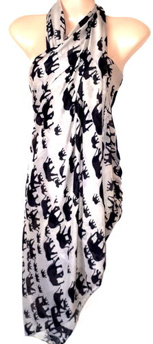 Large versatile Elephant pattern Sarong Wrap Shawl Cover up 78"x40" | eBay