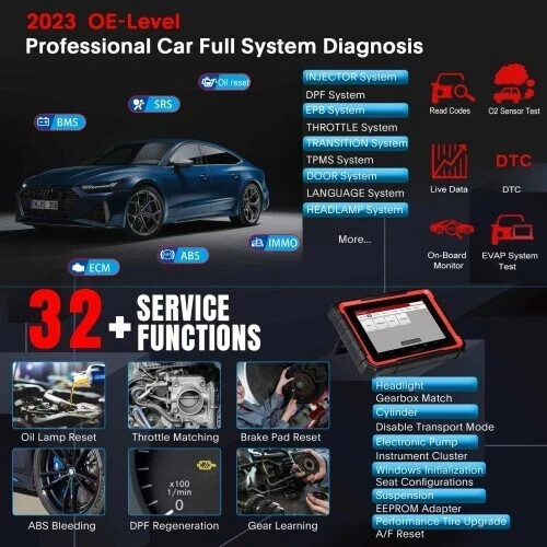 FERRARI Professional Full Service Diagnostic Scanner Tablet Kit V PRO ...