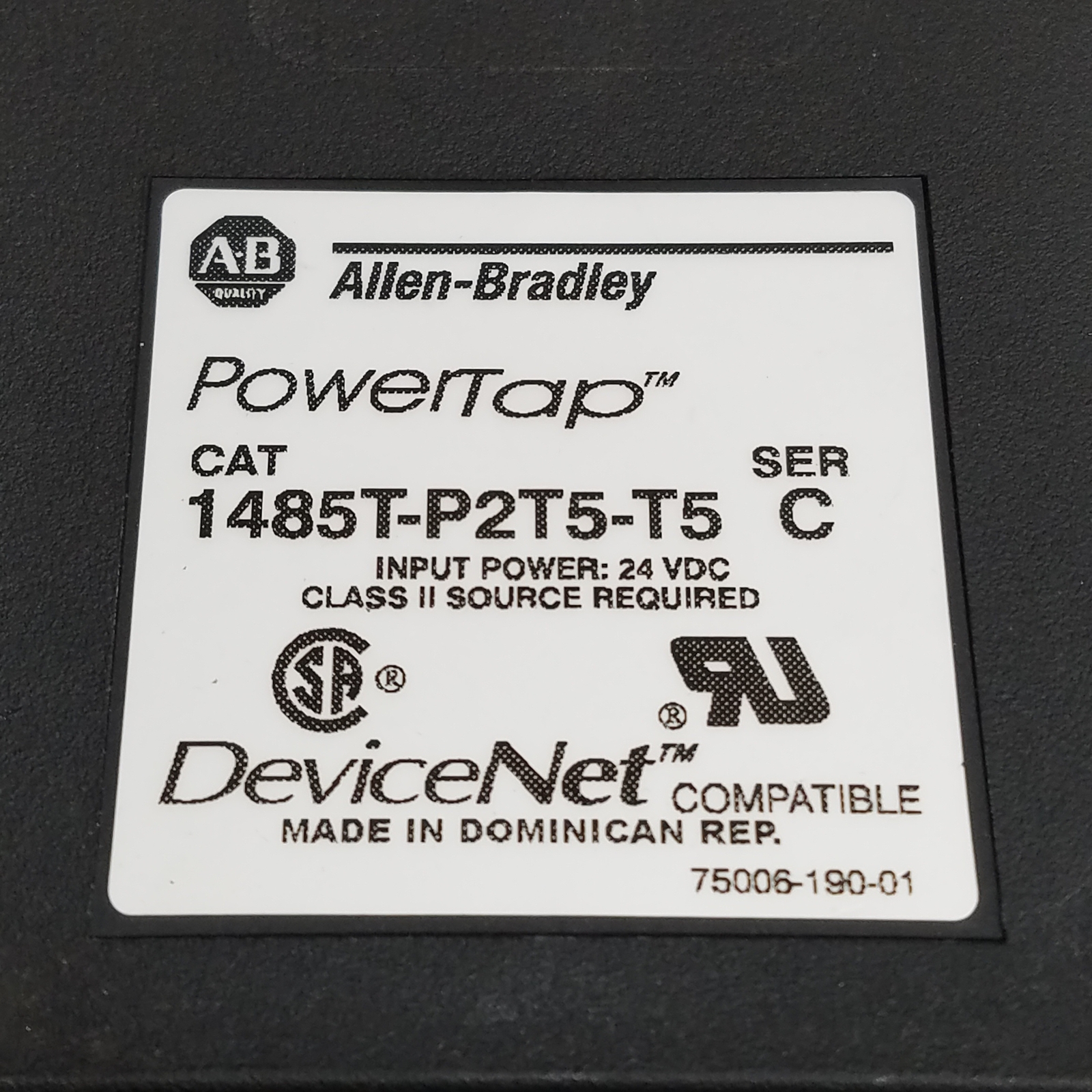 Allen Bradley 1485T-P2T5-T5 Series C PowerTap DeviceNet Power Device ...