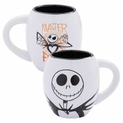 The Nightmare Before Christmas Jack Face and Logo 18 oz Ceramic Oval ...