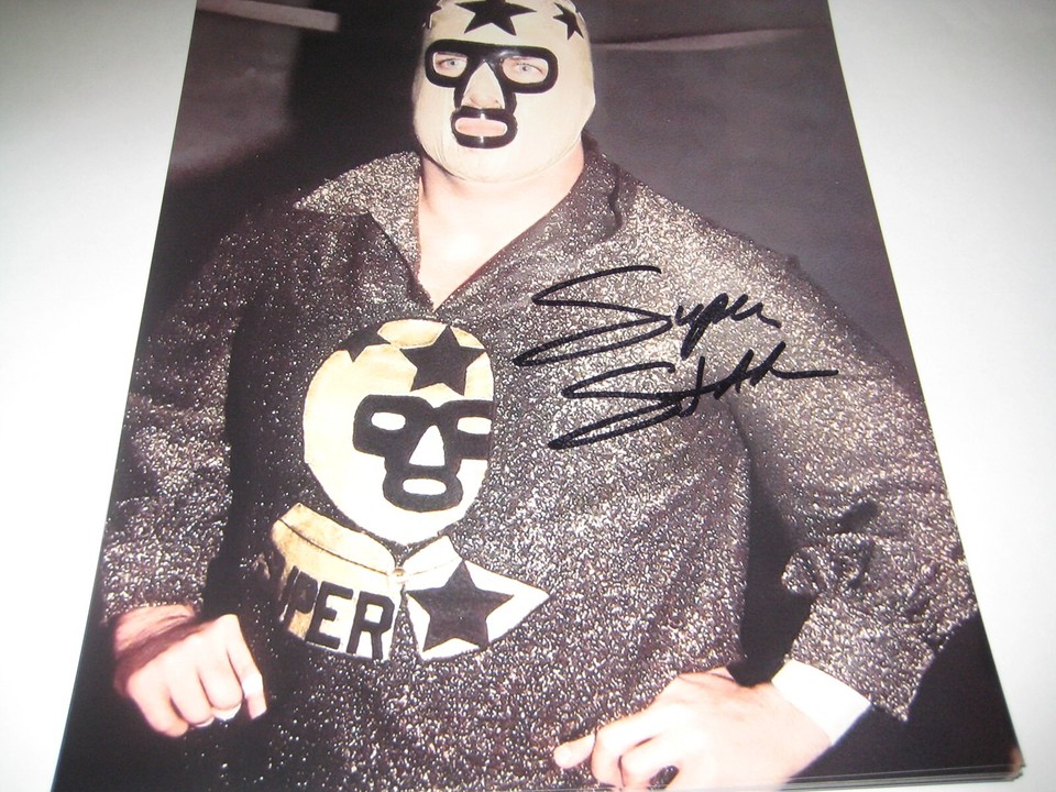 WWF,NWA LEGENDS THE MASKED SUPERSTAR AUTO SIGNED 8X10 PHOTO COA FREE ...