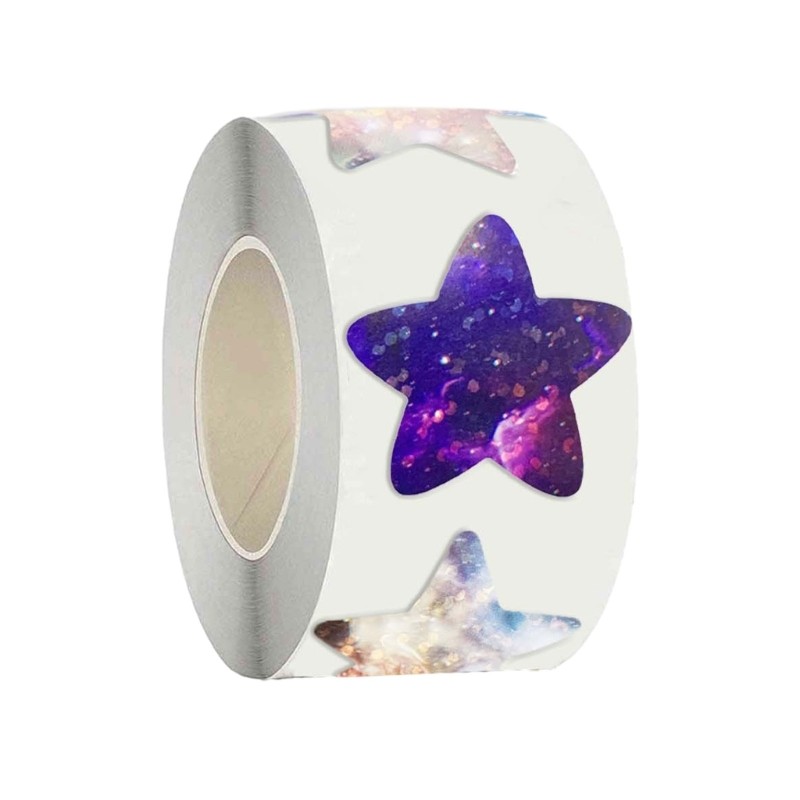 500Pcs/Roll Colorful Star Stickers for Kids Students Reward Adhesive ...