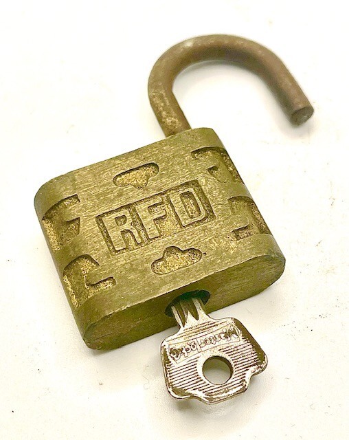 Vintage RFD Padlock & Keys 3 Master Lock Keys RFD #5 Lock | eBay