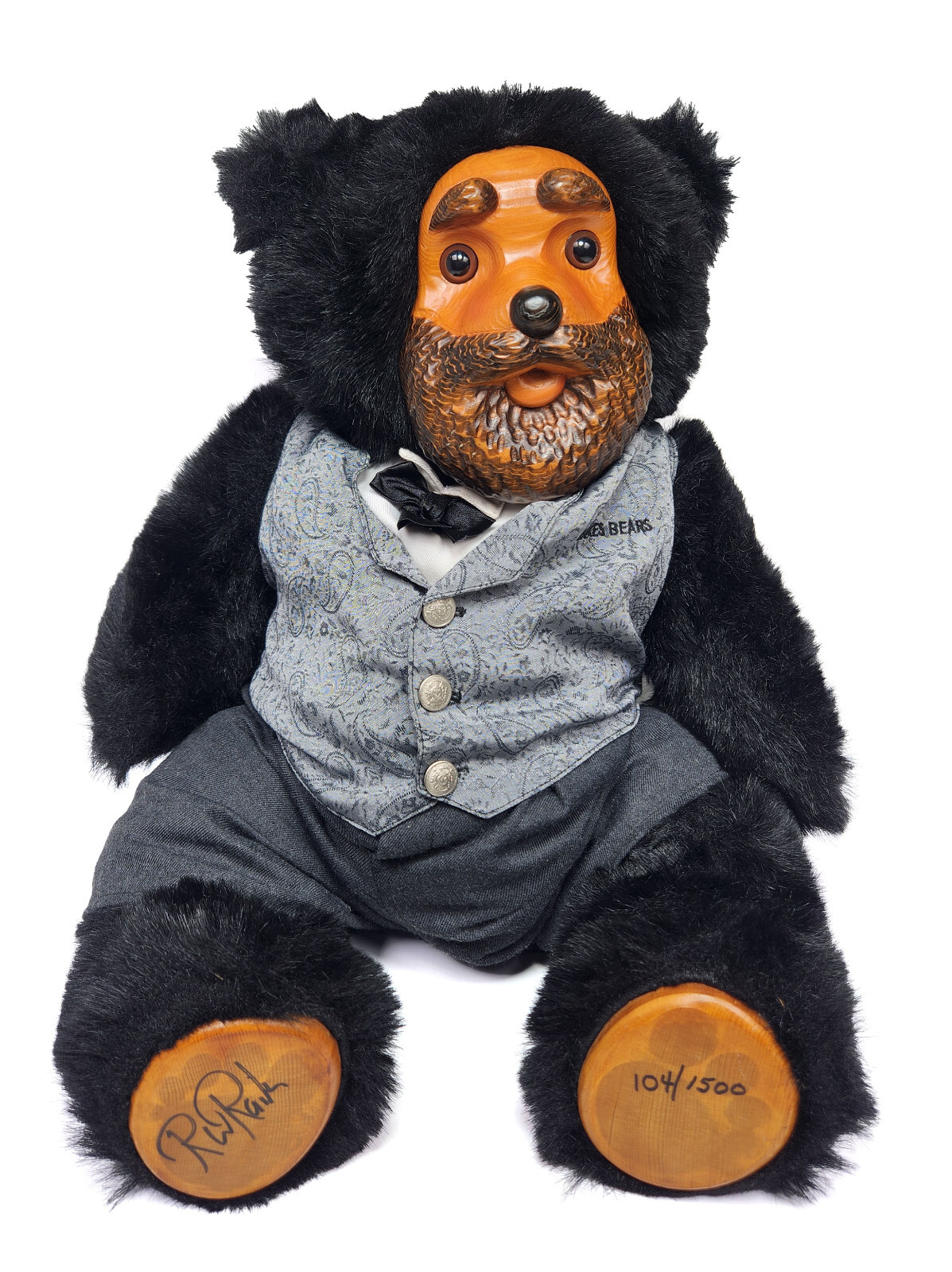 Robert Raikes Bear Diamond Jim Brady Artist Signed 104/1500 Vintage | eBay