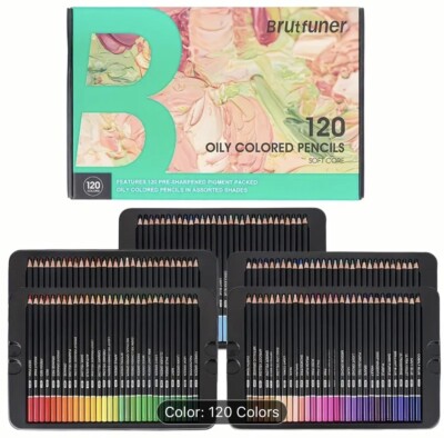 120 Brutfuner Oily Black Barrel Colored Pencils NEW Shipping Included ...