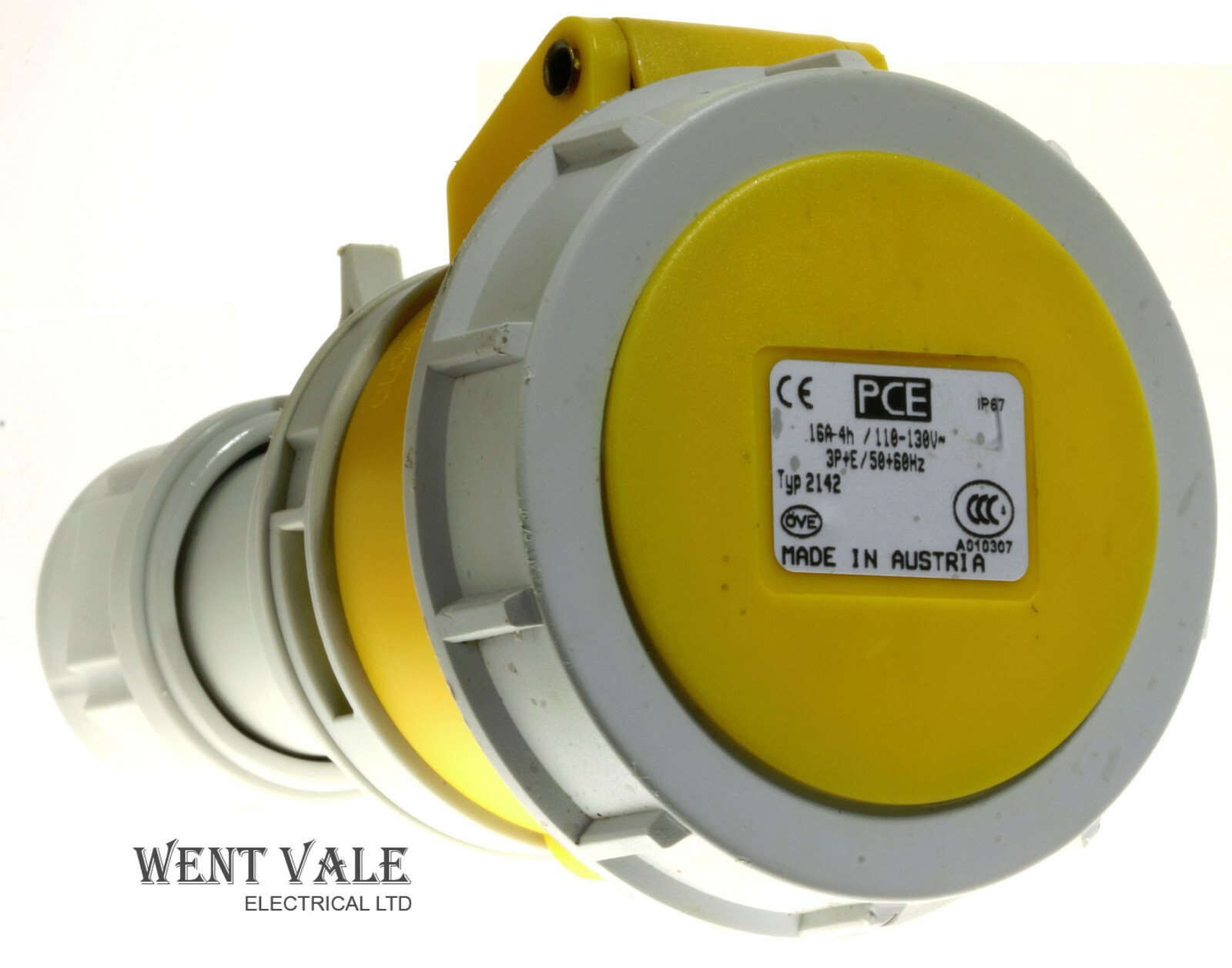 PCE 2142 - 16a 4h 3 Pin + E 110v IP67 Compression Top Trailing Lead Skt ...