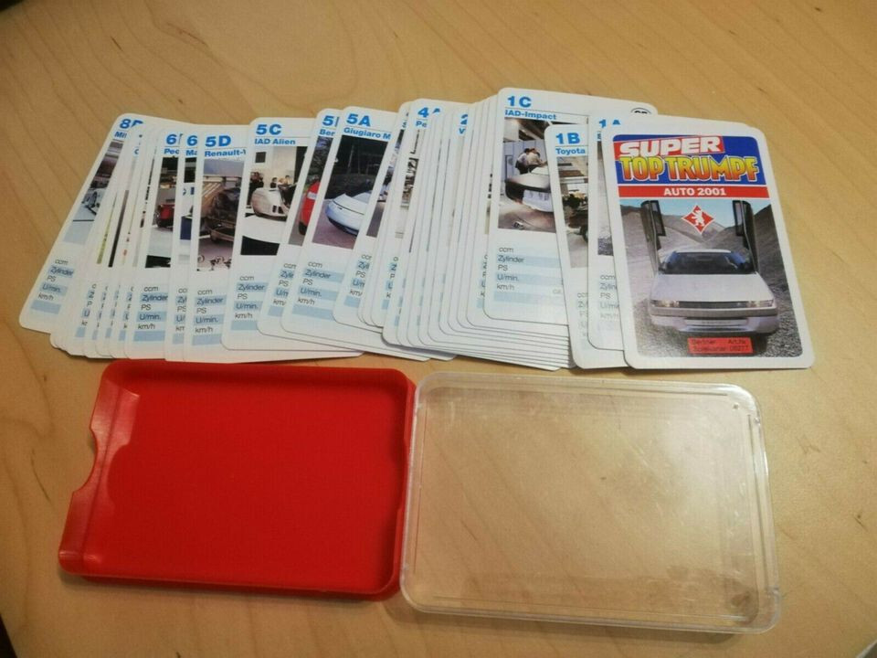 BERLINER SPIELKARTEN 08277 Super Top Trumpf Quartett Kartenspiel - Auto ...