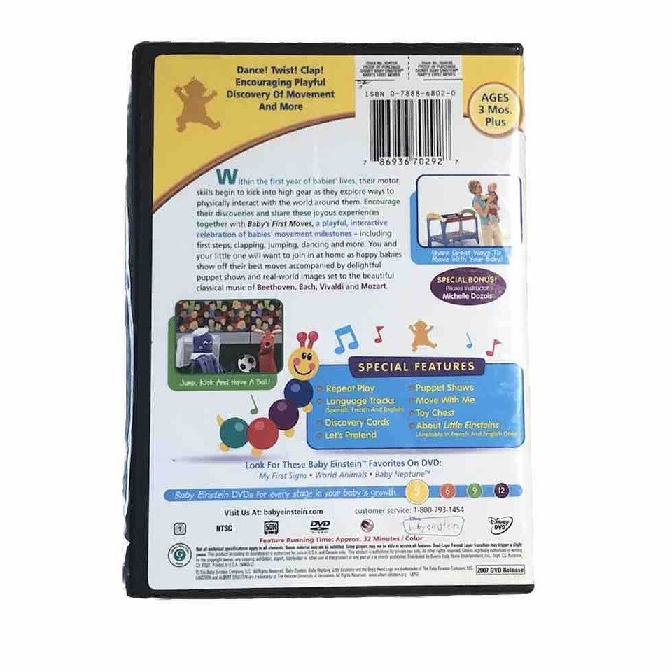 Baby Einstein: Baby's First Moves Get Up and Go! New DVD Walt Disney c ...
