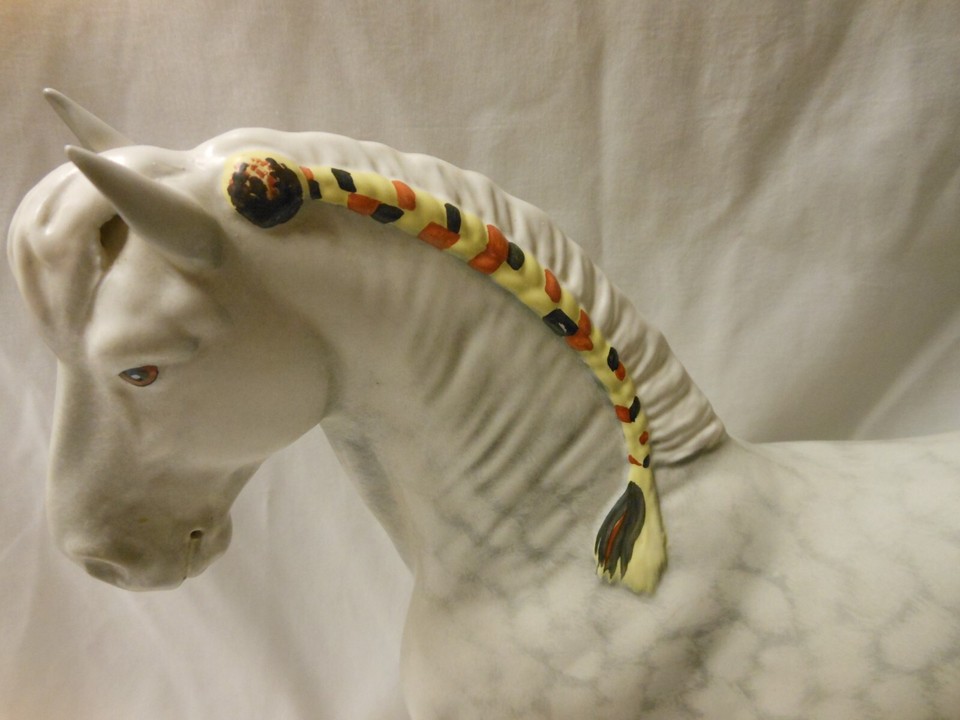 VINTAGE ROYAL DOULTON Beswick 2464 DAPPLE GREY PERCHERON HORSE 1974 ...