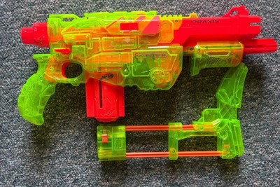 Nerf Vortex Praxis Sonic Clear Green Foam Disc Blaster With stock | eBay