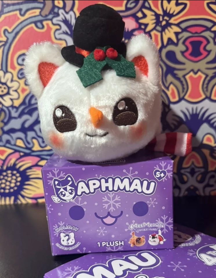 Aphmau MeeMeows Holiday Limited Edition 2024 Cat Plush - Snowman Cat | eBay