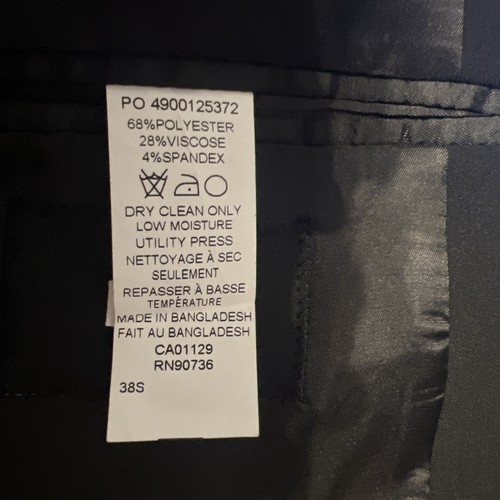 NWT DKNY Men's Modern-Fit High Performance Suit Jacket Black, 38S MSRP ...