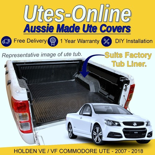 Checker Plate Rubber Ute Mat For Holden VE VF Commodore (2007 To 2018 ...