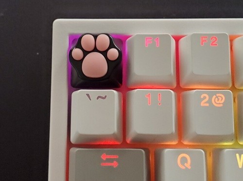 Black Cat Paw Keycap Mechanical Keyboard Pink Beans Squishy Cute | eBay