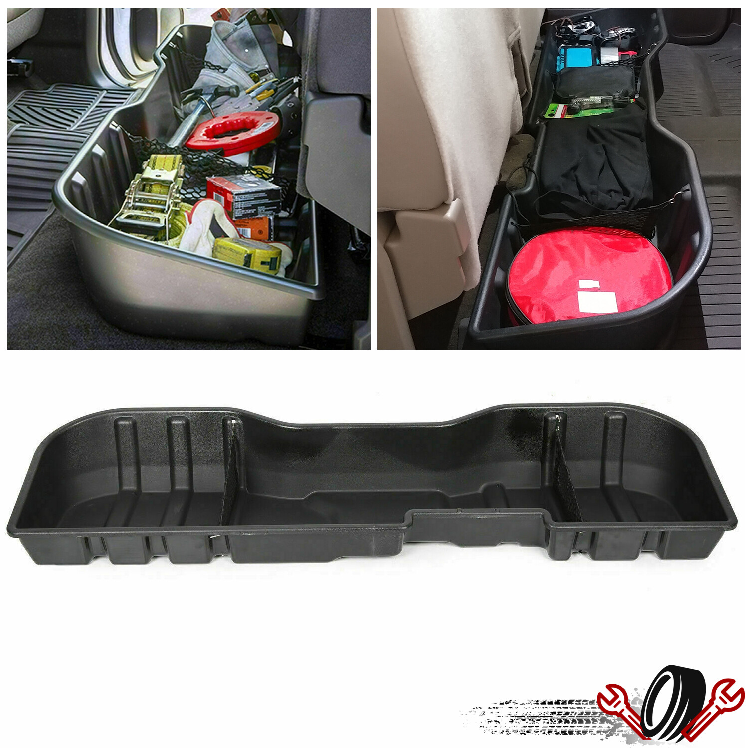 Underseat Storage Box For 2007-2019 Silverado Sierra CREW CAB Replace ...