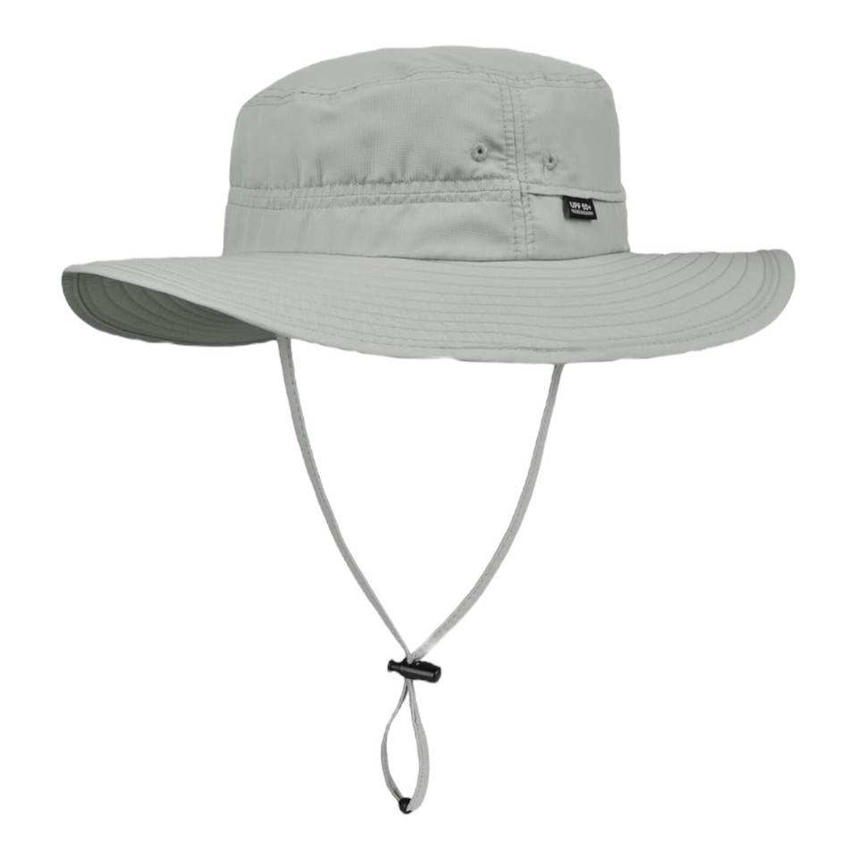 Sun Hat for Men Women Bucket Hat Packable Wide Brim Summer 50 UPF Gray ...