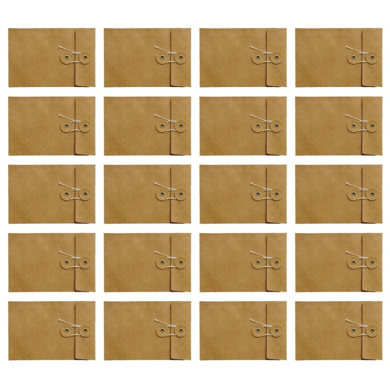 20Pcs/set Paper Envelope Vintage Envelope Pocket with Button & String ...