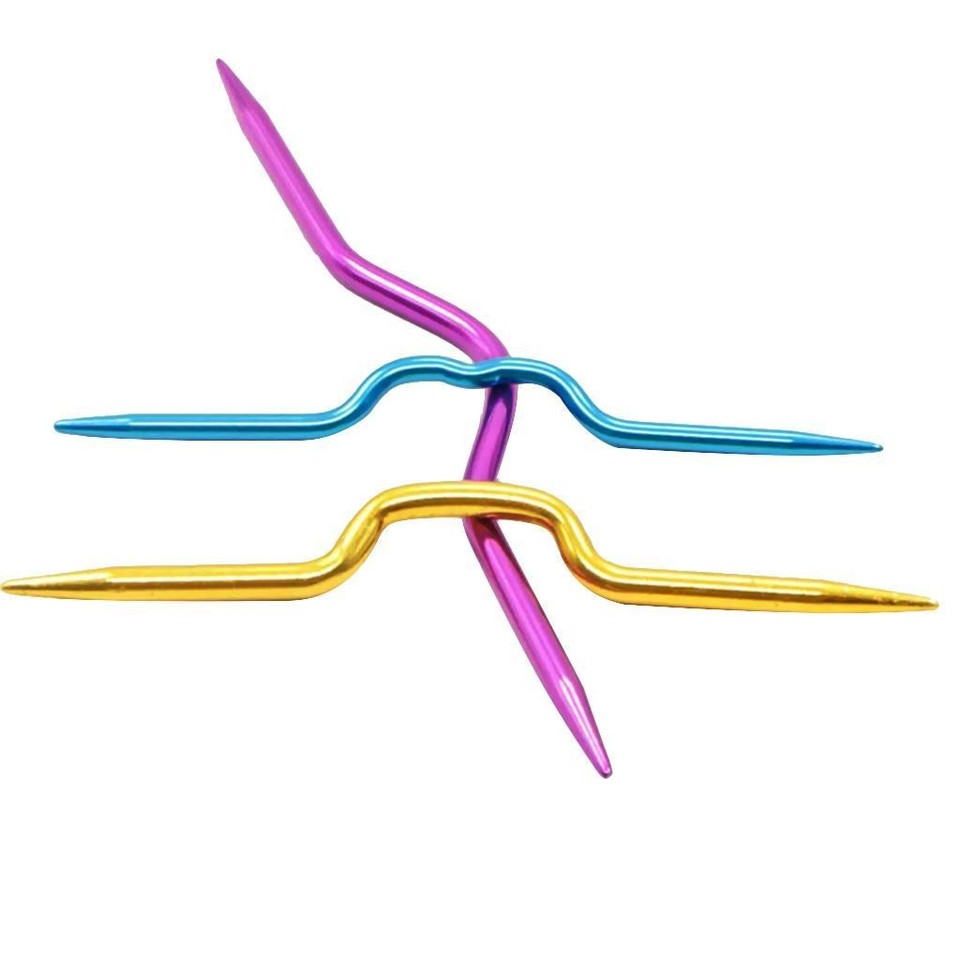 3 Sizes Aluminum Cable Stitch Knitting Holders Twist | eBay UK