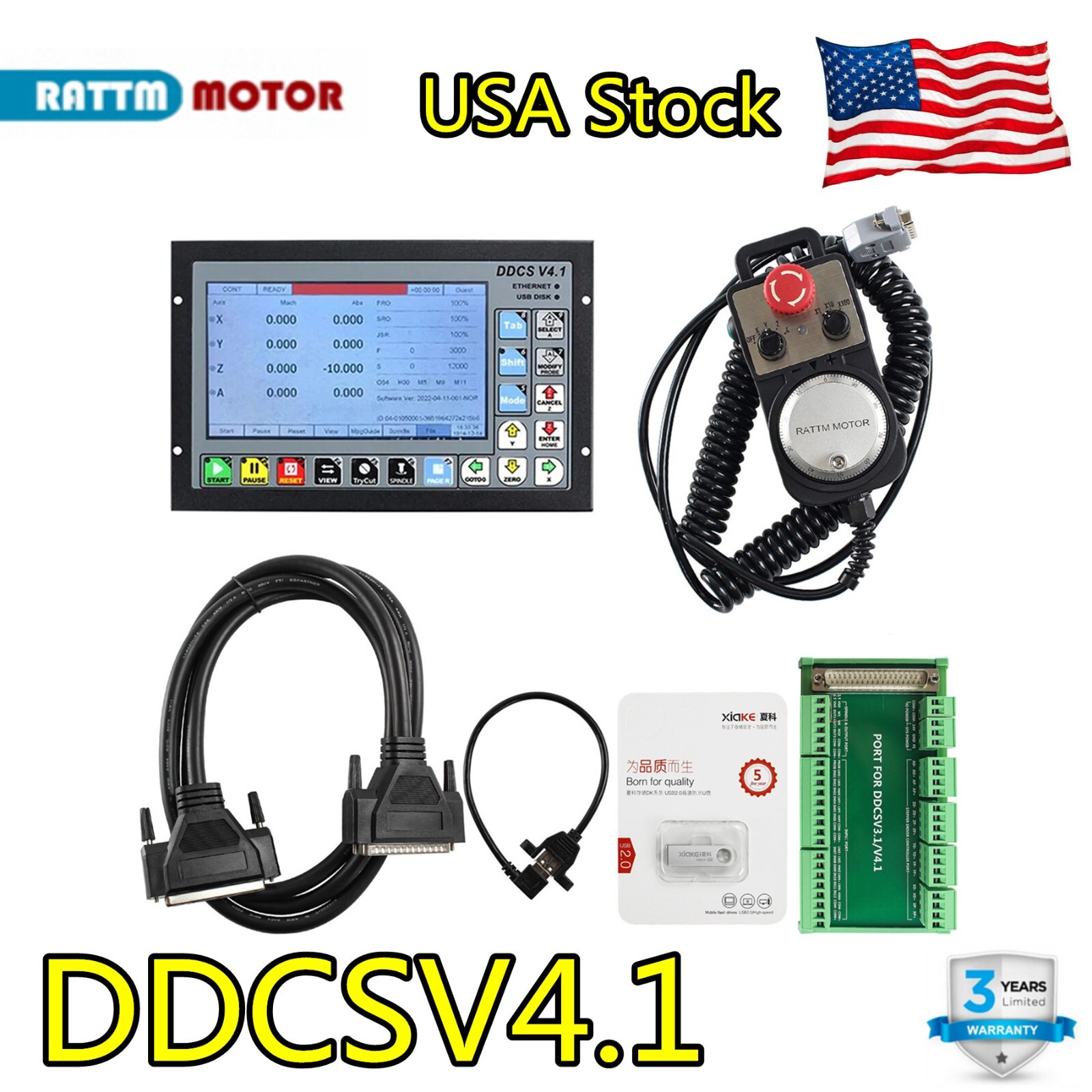 〖USA〗4 Axis CNC Offline Stand-alone Controller System Save G Code DDCSV4.1 + MPG | eBay