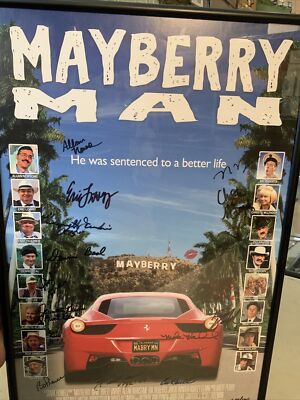 RARE! 2021 MAYBERRY MAN MOVIE CAST AUTOGRAPH POSTER NUMBERED FRAMED ...