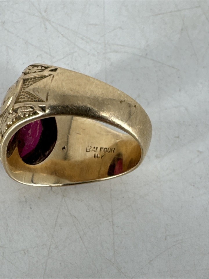 10K GOLD Vintage 1949 Boston University Class Ring 16 Grams Size 10 ...