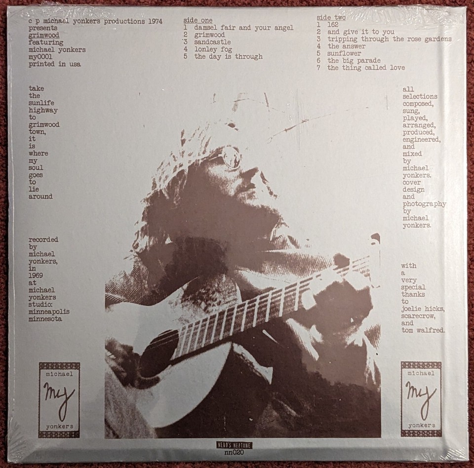 Michael Yonkers GRIMWOOD re lp 2015 outsider ACID ARCHIVES loner folk ...