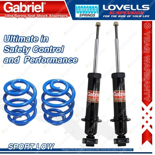 2 Rear Sport Low Gabriel Ultra Shocks + Lovells Springs for Holden ...