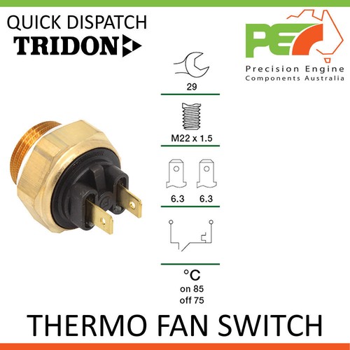 * TRIDON * Universal Thermo Fan Switch - 85C ON 75C OFF, M22 x 1.5 | eBay