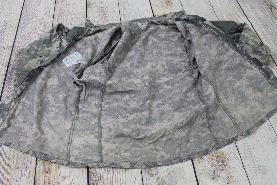 US Army Combat Uniform ACU Camo Coat Full-Zip Long Sleeve Top Medium ...